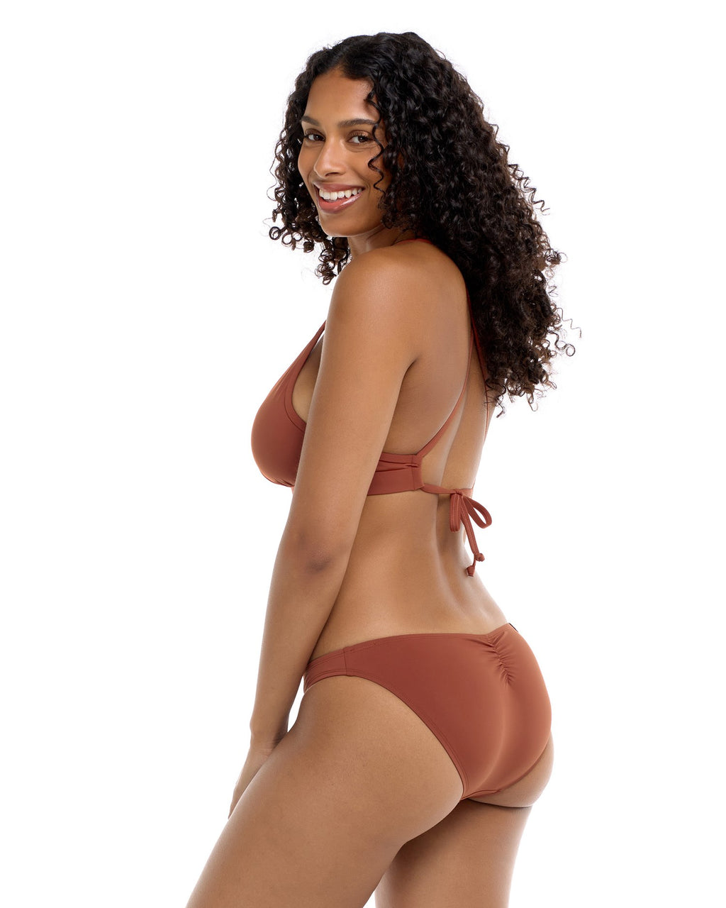 Traditional Rise Full Coverage Bikini Bottom - Mocha Brown – Eidon